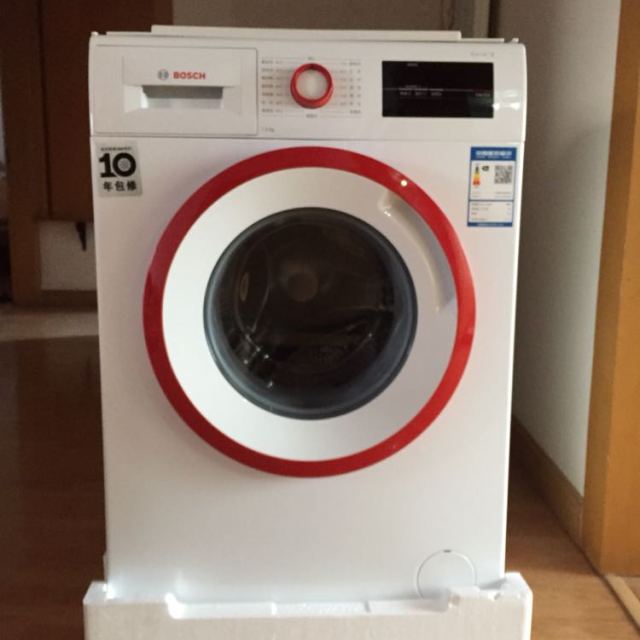 博世(BOSCH) XQG75-WAN200600W 7.5公斤 红色门窗 变频降噪滚筒洗衣机（白色）洗衣机好好看啊放卫生间大小-苏宁易购