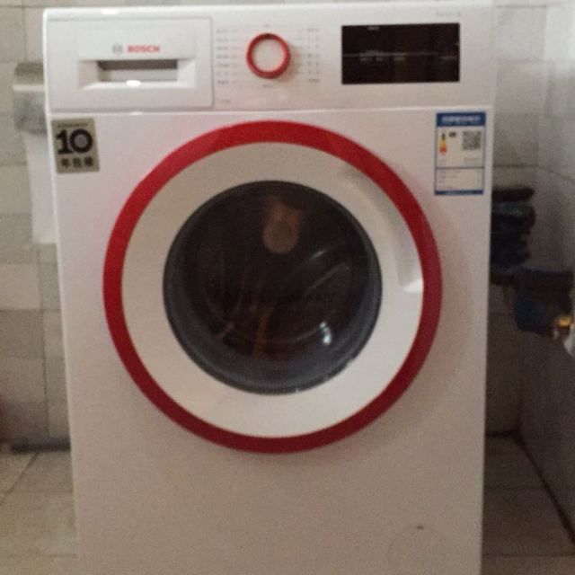 博世(BOSCH) XQG75-WAN200600W 7.5公斤 红色门窗 变频降噪滚筒洗衣机（白色）洗衣机好好看啊放卫生间大小-苏宁易购
