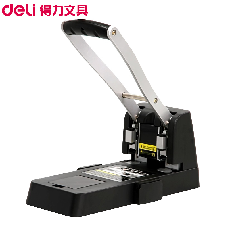 得力(deli)0150重型两孔打孔机 黑色 厚层省力打孔器 打洞机 打洞器 厚层打孔机 文件打孔器 装订机 装订用品视频介绍_得力(deli ...