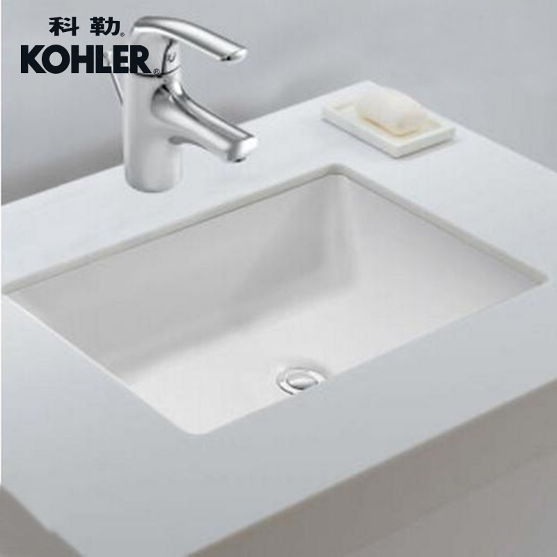 科勒(KOHLER)洗面盆 科勒(KOHLER) 拂朗长方形台下面盆K-2949T-0【价格 图片 品牌 报价】-苏宁易购科勒协佩居专卖店